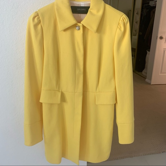 Zara | Jackets & Coats | Yellow Zara Blazerjacket | Poshmark